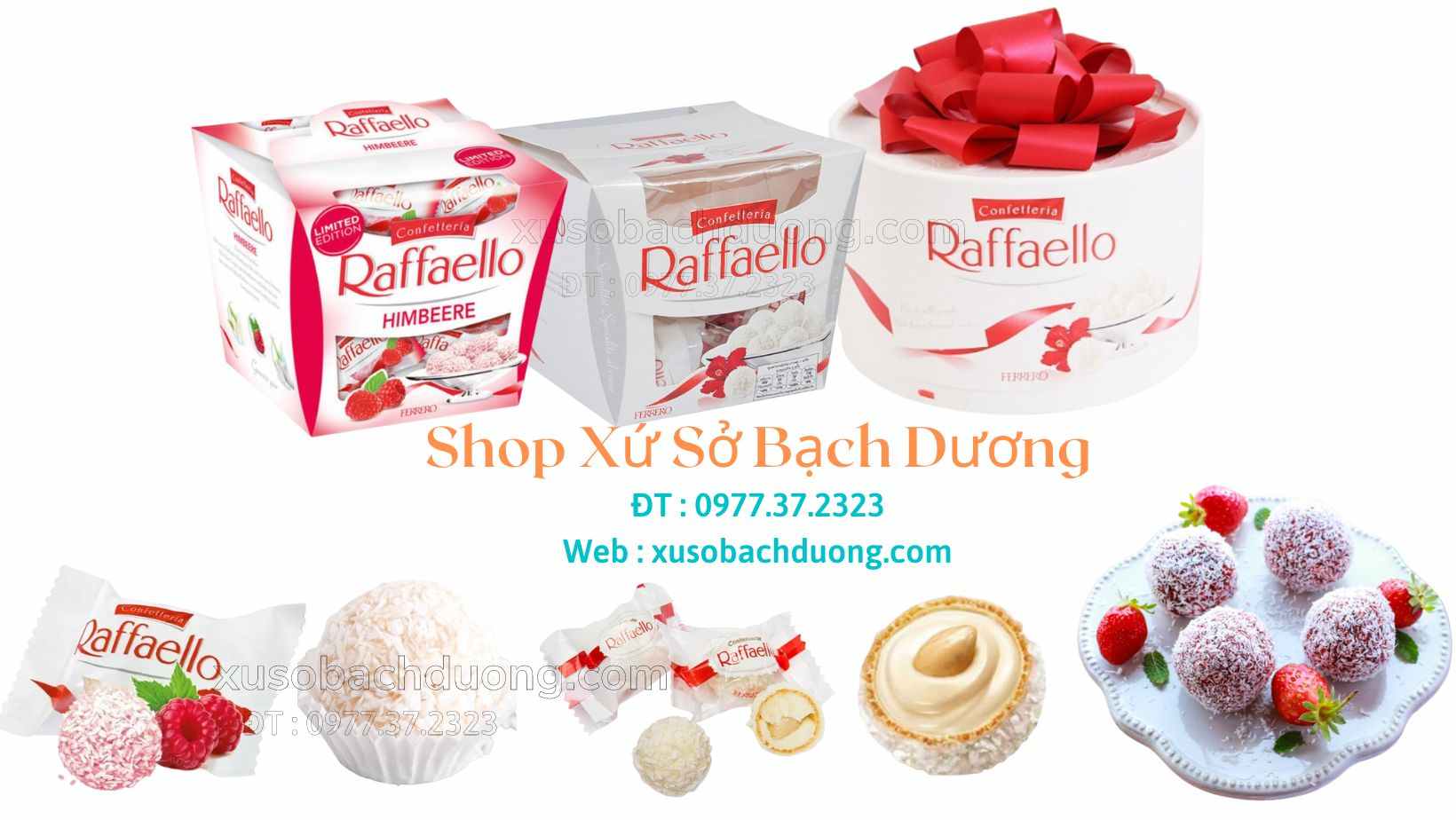 Kẹo dừa Raffaello hộp Nơ 100g của Nga ( Hàng Chính Hãng )